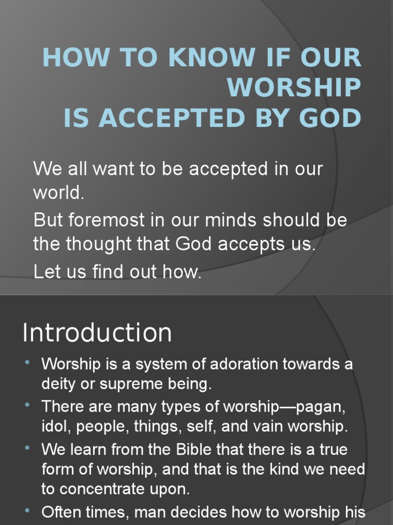 Acceptable Worship According to God | PDF | Cain And Abel | Christianity