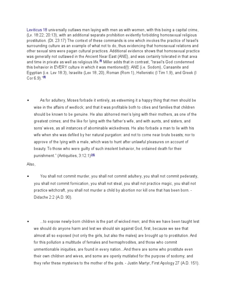 Leviticus 18 | PDF | Sexual Emotions | Mammalian Sexuality