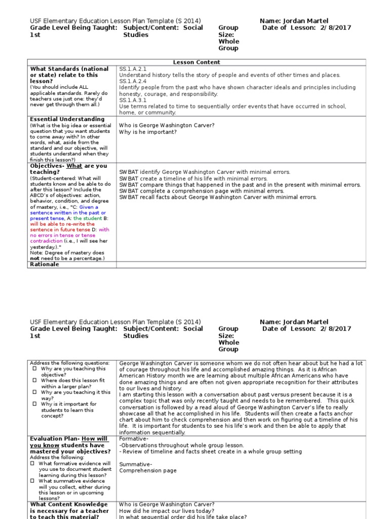 george washington carver | Lesson Plan | Teaching Method