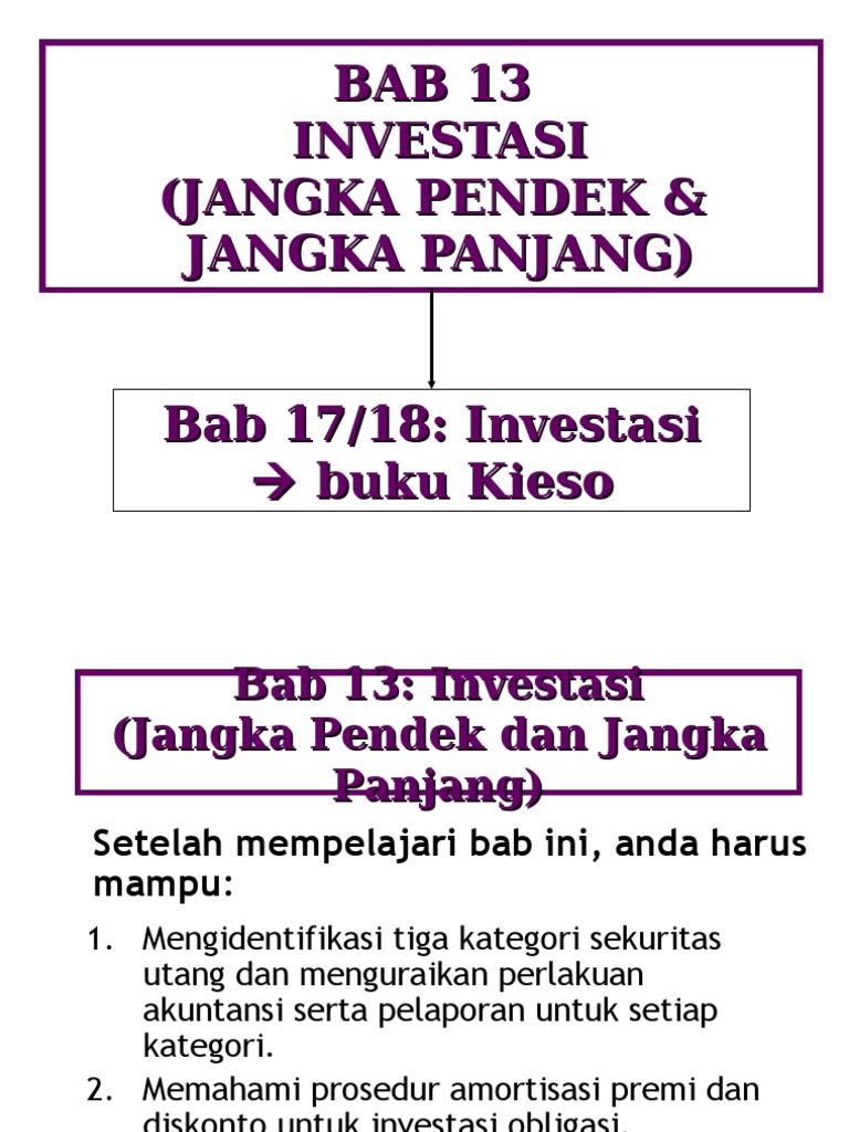 Chap17 Investasi Jangka Pendek Dan Jangka Panjang | PDF