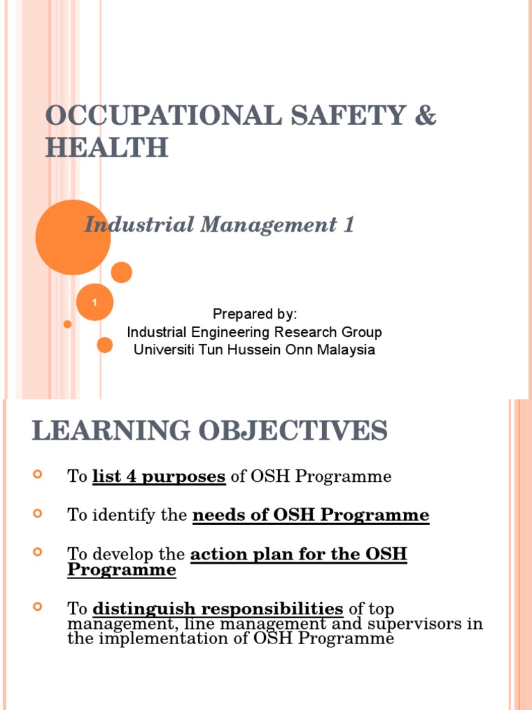 Occupational Safety & Health | PDF | Occupational Safety And Health ...