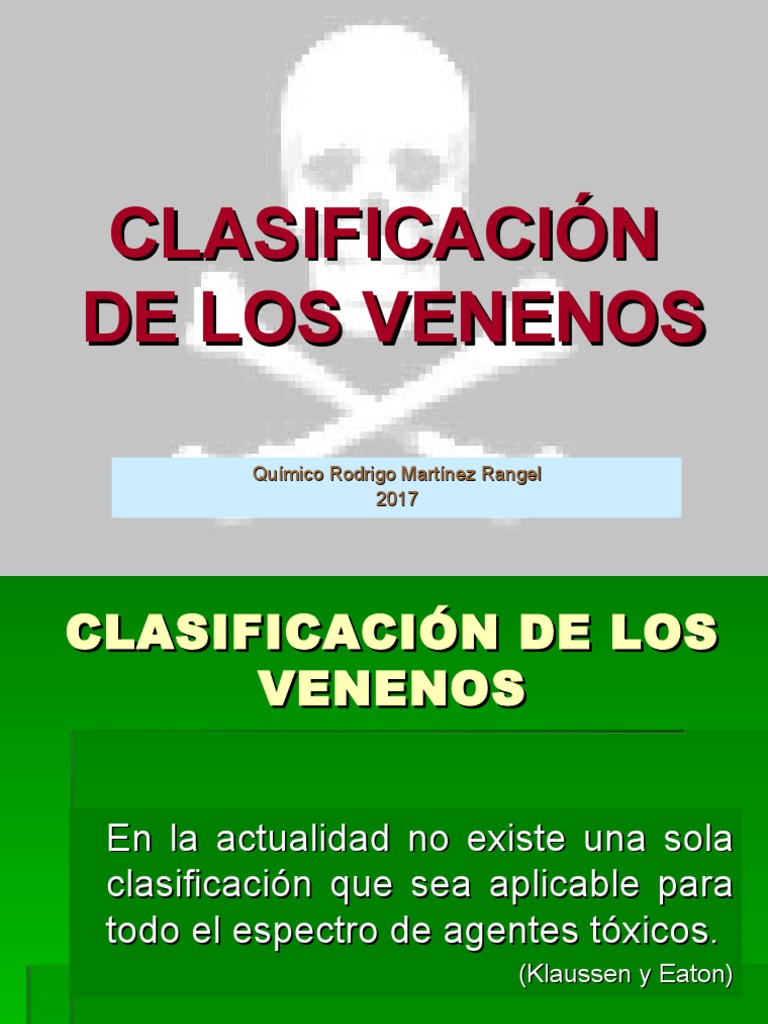Clasificación de Venenos Tóxicos | PDF | Etanol | Fertilizante