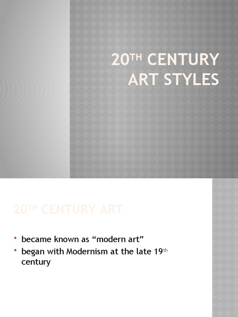 20 Century Art Styles | PDF | Cubism | Modern Art
