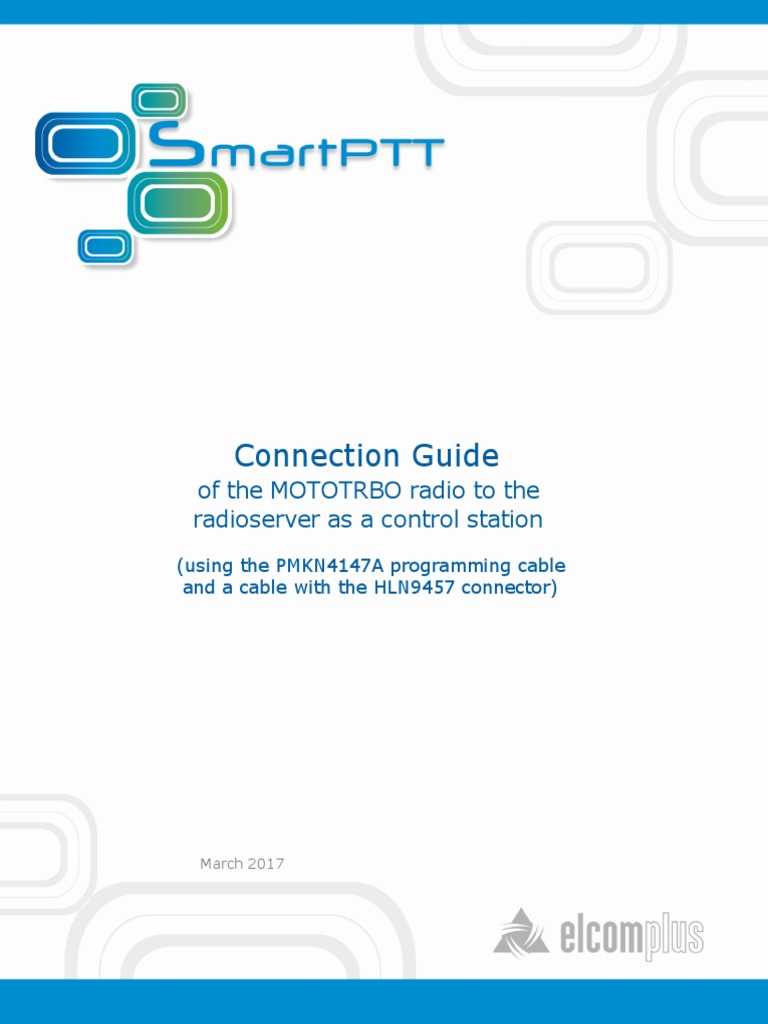Connection Guide: of The MOTOTRBO Radio To The Radioserver As A Control Station | PDF | Cable ...