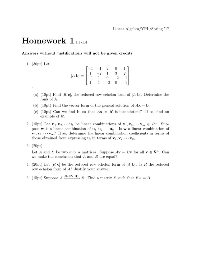 Homework 1: 0 0 0 N 1 2 K 1 2 M I 1 2 M | PDF