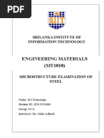 Microstructure Examination of Steel Lab Report | PDF | Heat Treating ...
