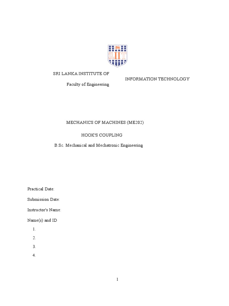 Hook Joint | PDF | Machines | Mechanical Engineering