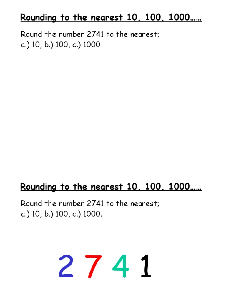 Rounding To The Nearest 10 100 | PDF | Teaching Methods & Materials