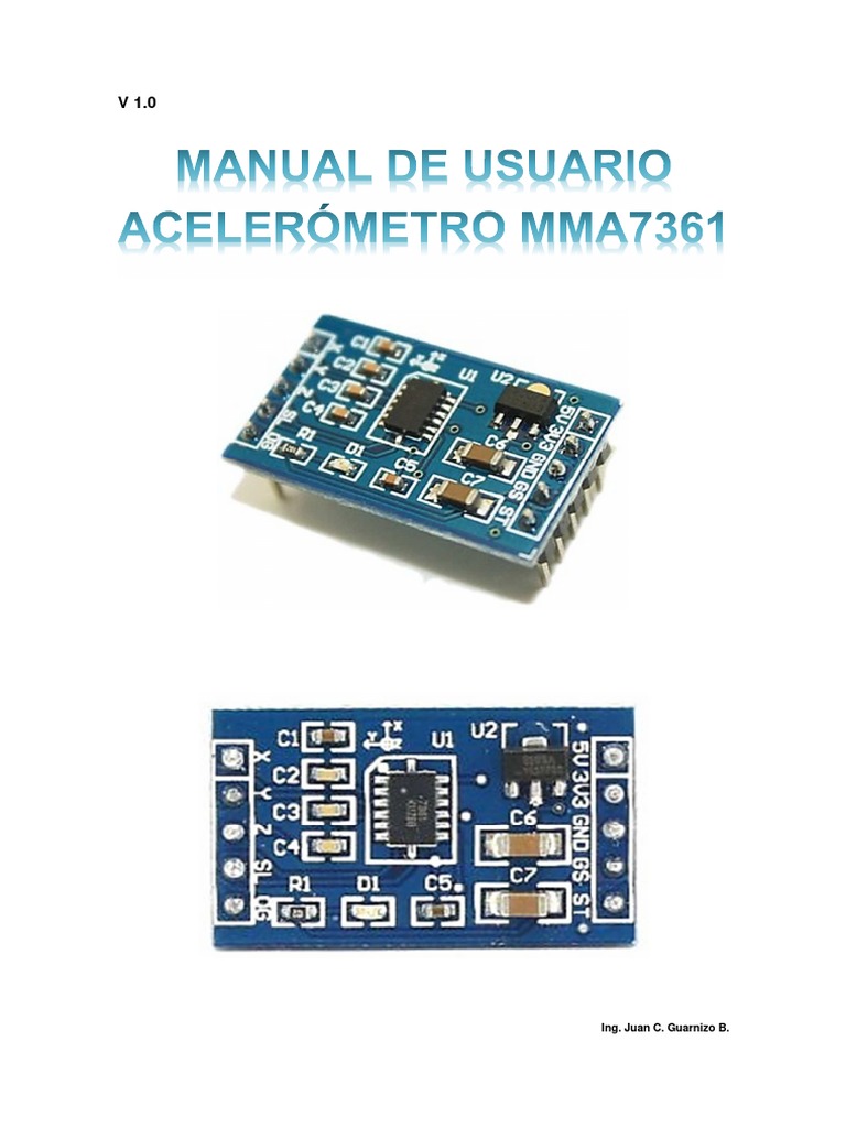 Manual Tarjeta Acelerometro (MMA7361) | PDF | Acelerómetro | Arduino