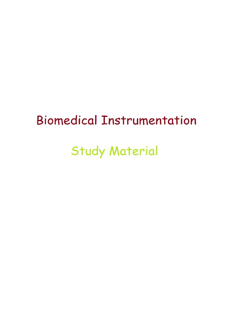 Fundamentals of Biomedical Instrumentation | PDF | Heart Valve | Heart