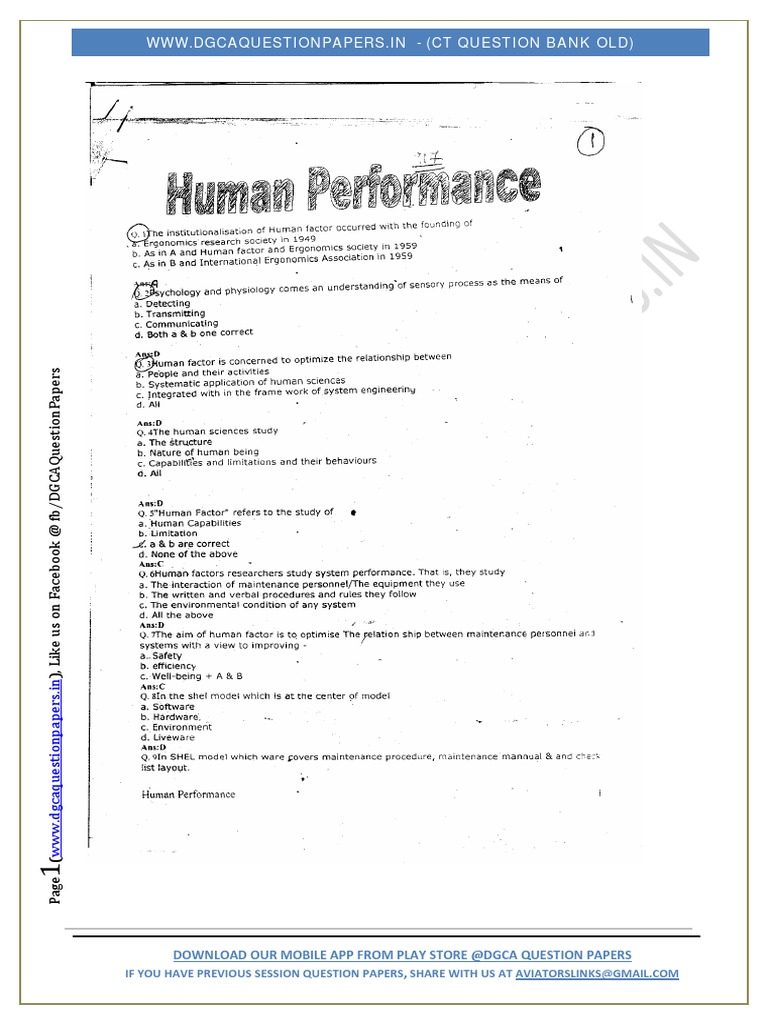 Human Factor Questions | PDF | Google Play | Facebook