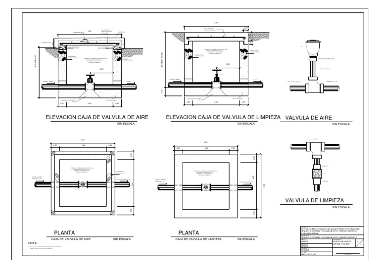 Detalles Caja De Valvula Aire Y Limpieza Model Hidrología