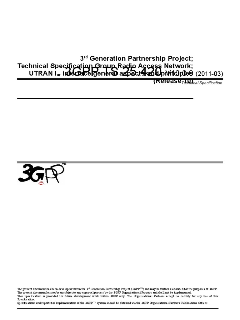 UTRAN Iur Interface General Principles | 3 Gpp | Duplex ...