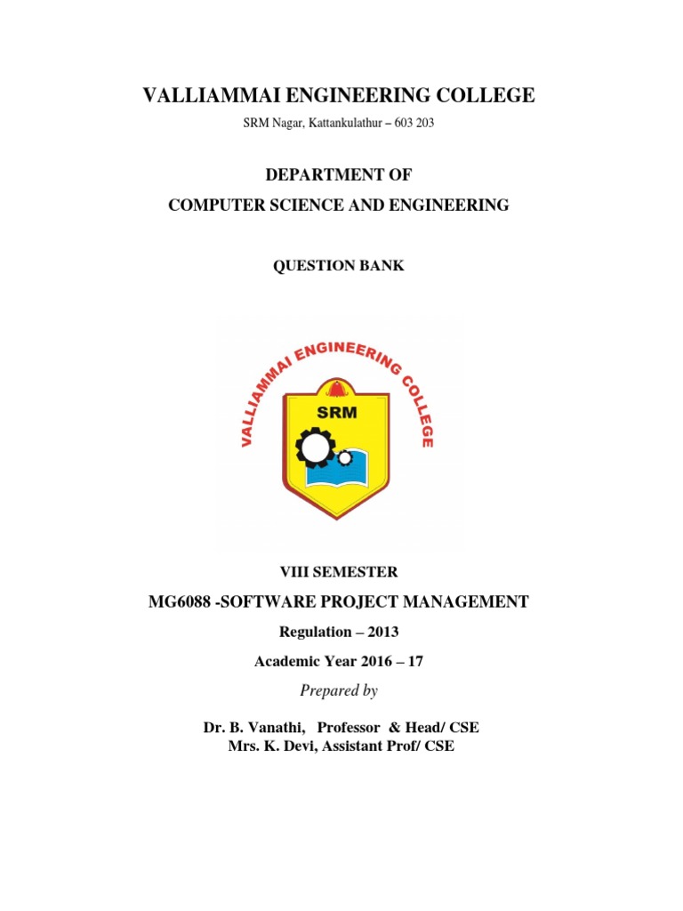 MG6088-Software Project Management | PDF | Software Development Process | Project Management