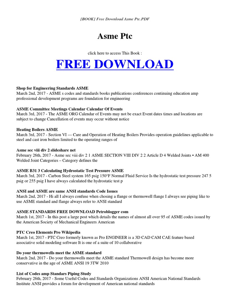 Free Download: Asme PTC | PDF | Standardization | Boiler