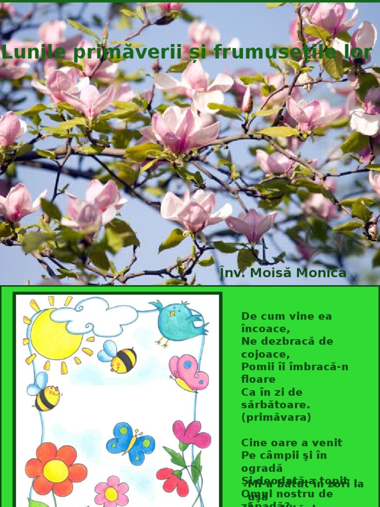 Lunile Primaverii Si Frumusetile Lor | PDF