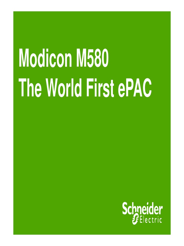 Modicon M580 ePAC Overview | PDF | Scada | Programmable Logic Controller