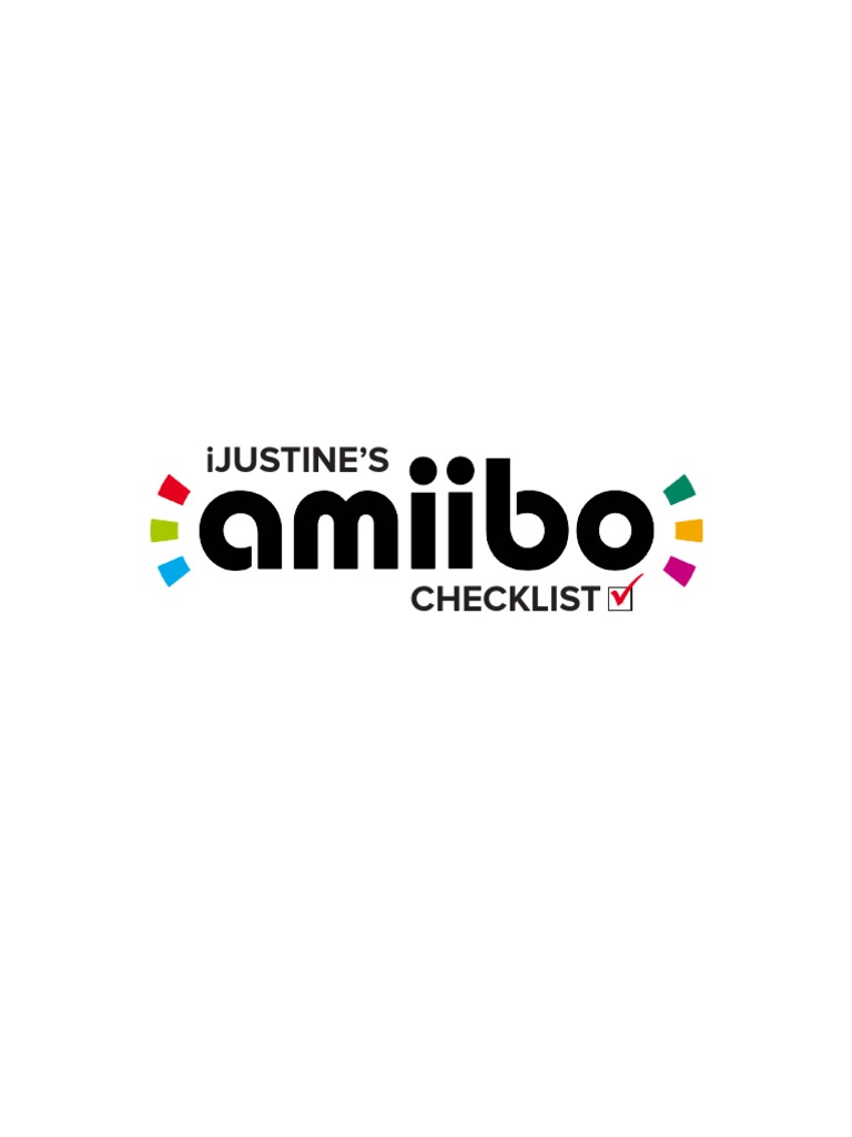Ijustine's Amiibo Checklist 2017 | PDF | Mario | The Legend Of Zelda