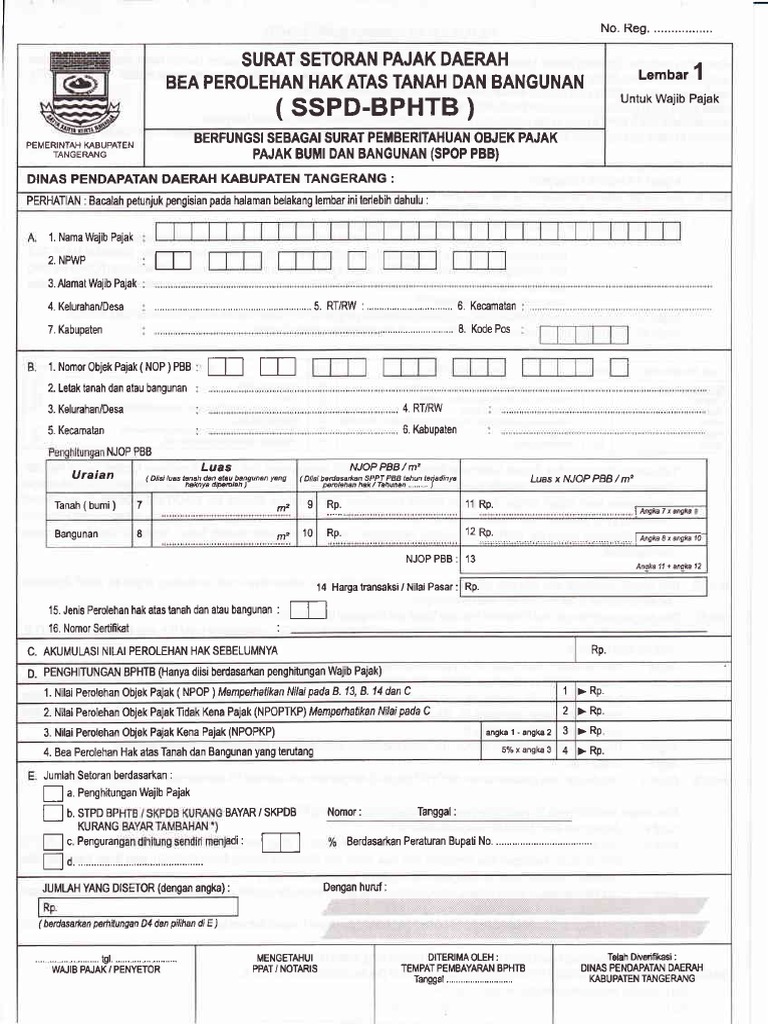 Form SSPD BPHTB | PDF