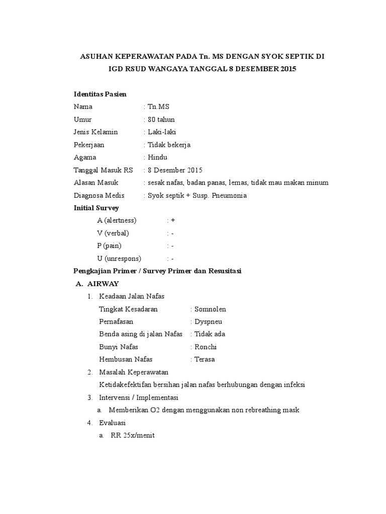 Askep Syok Septik | PDF