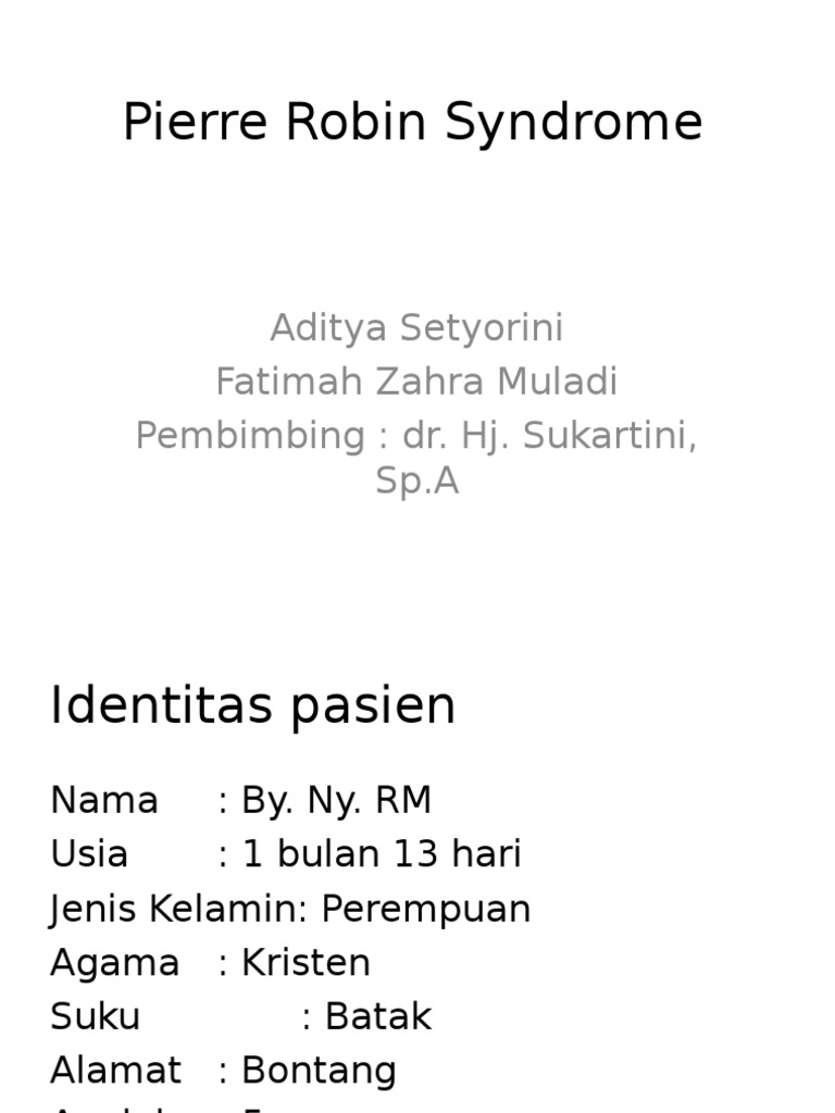 Pierre Robin Syndrome | PDF