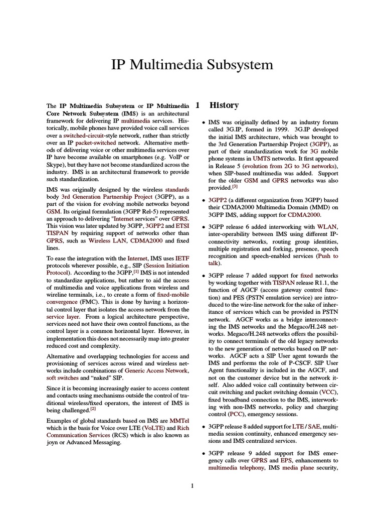 IP Multimedia Subsystem | PDF | Ip Multimedia Subsystem | Session ...