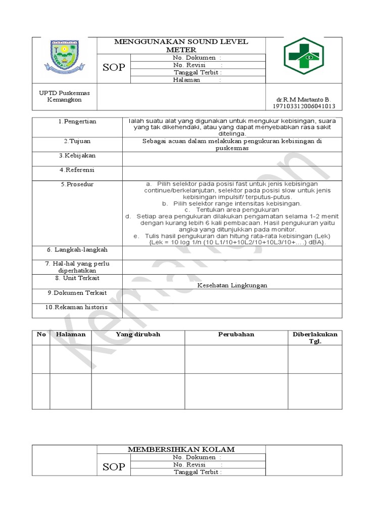 Sop Sound Level Meter | PDF