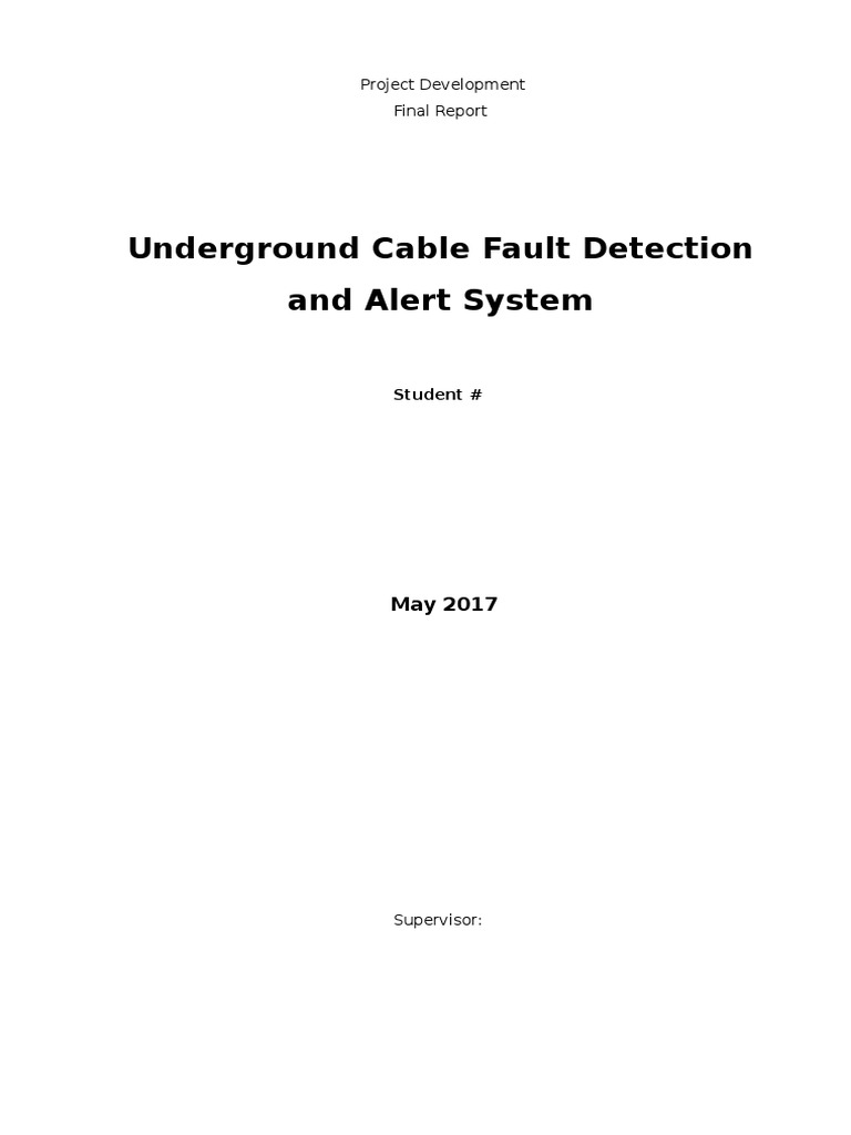 Underground Cable Report New | PDF | Analog To Digital Converter ...