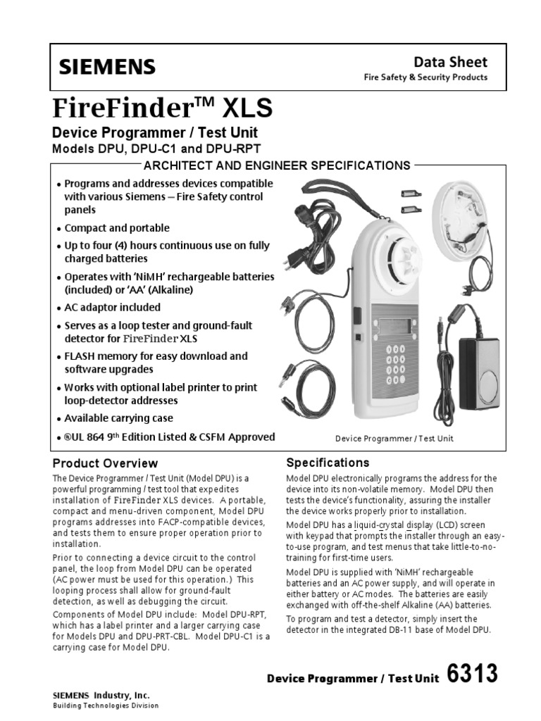 Firefinder XLS: Device Programmer / Test Unit | PDF | Battery ...