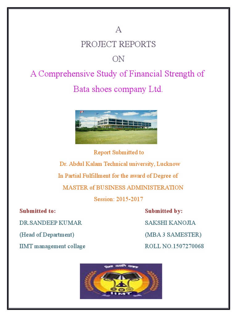 MBA Project Report | PDF | Profit (Accounting) | Research Design