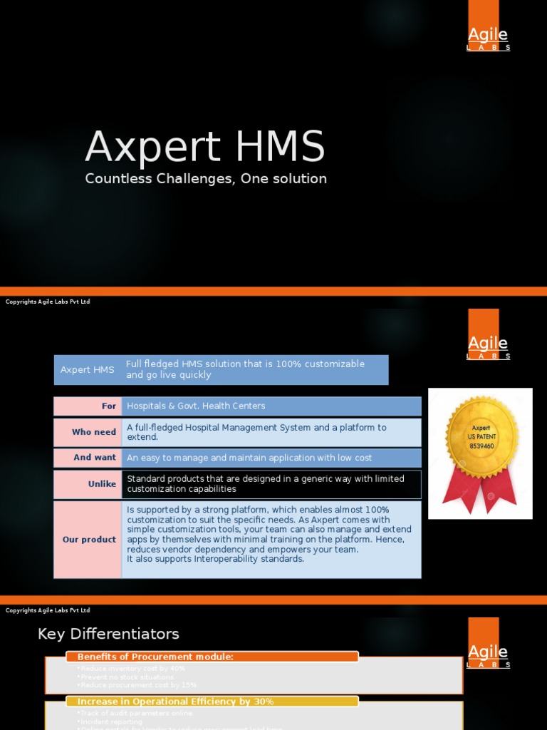 Agile Labs - Axpert Hospital Management System | PDF | Agile Software Development | Hospital