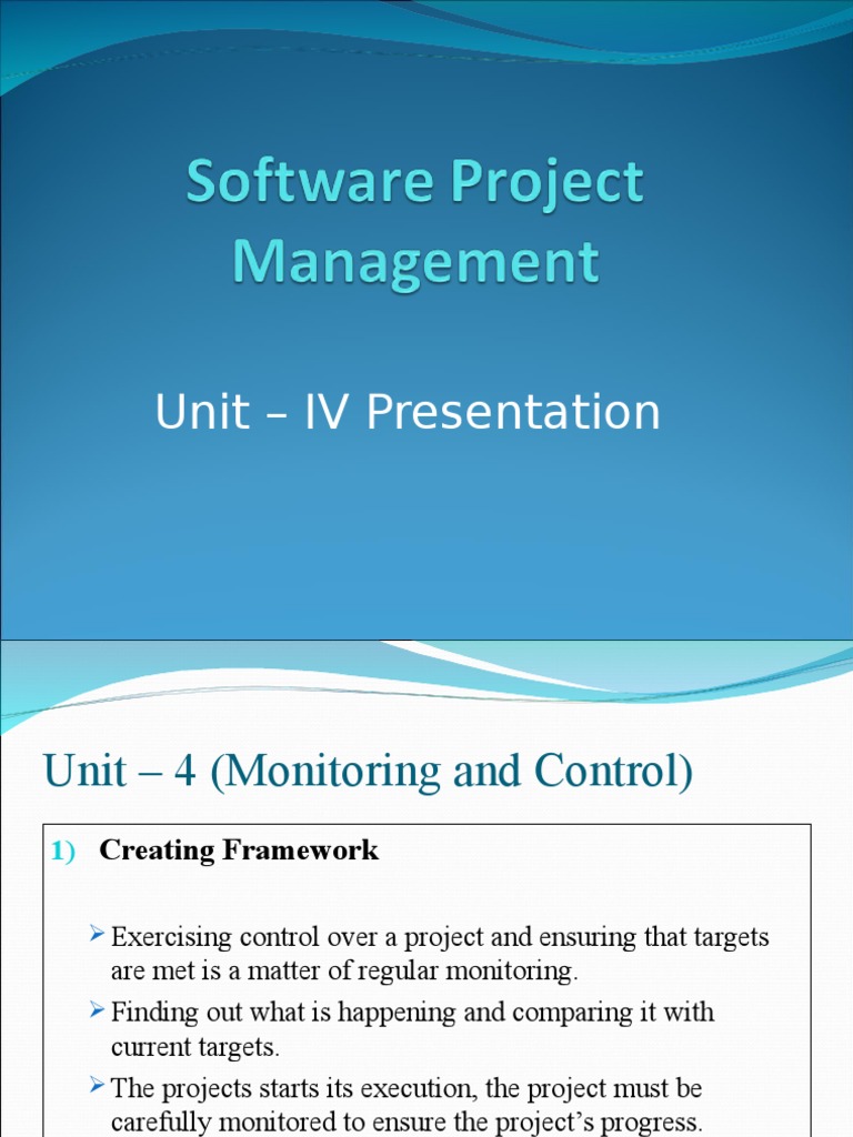 Software Project Management Unit 4 | PDF | Educational Assessment ...