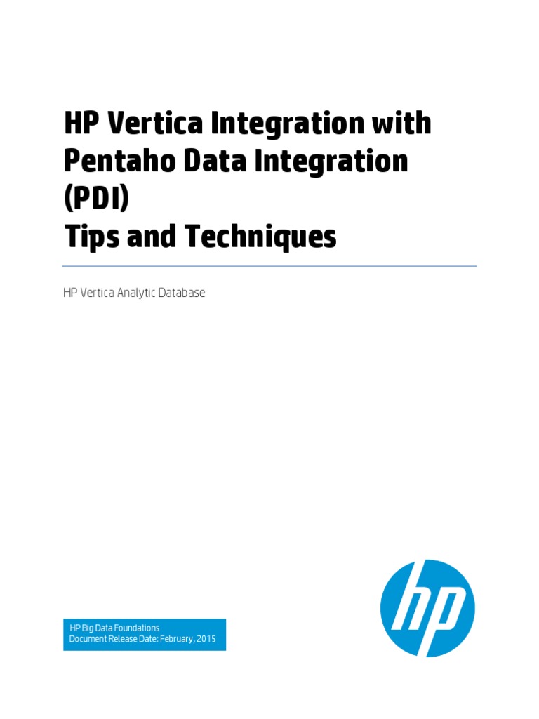 Pdi Vertica Integration Bestpractices | PDF | Oracle Database | Sql
