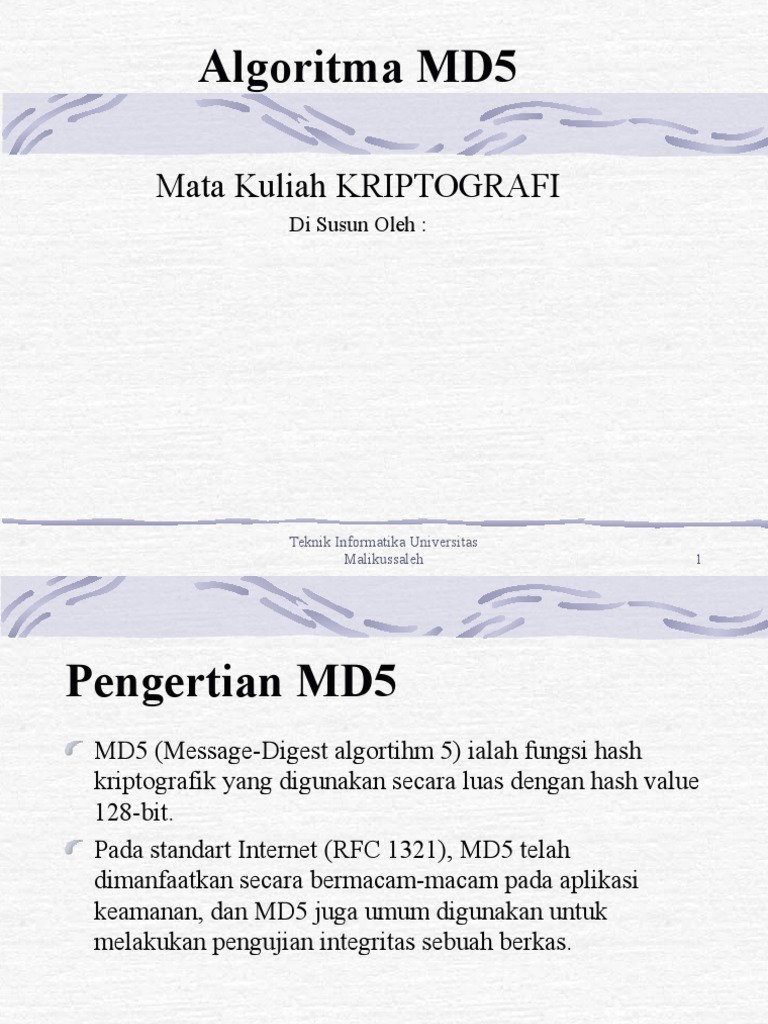 Algoritma MD5 2 | PDF