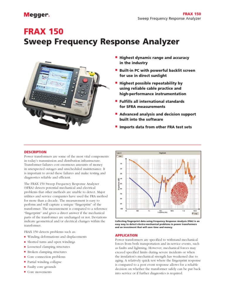 Sweep Frequency Response Analyzer: FRAX 150 | PDF | Transformer ...