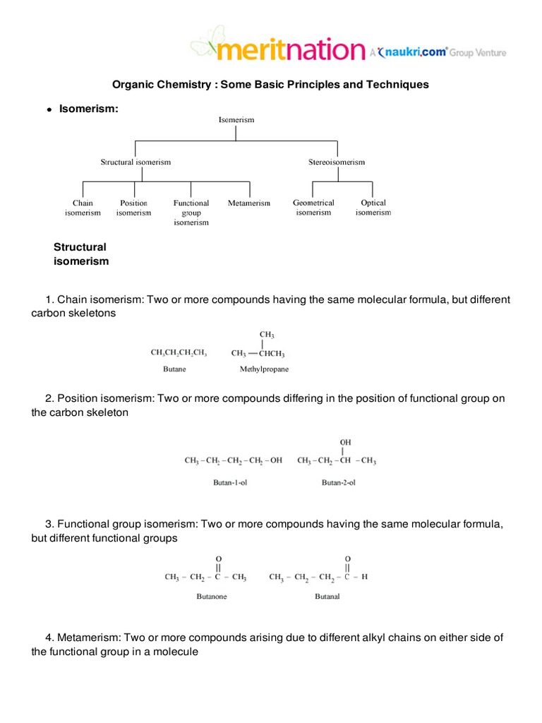 Organic Chemistry - Some Basic Principles and Techniques | PDF