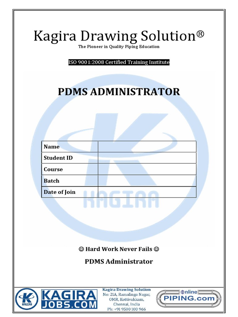 Kagira Drawing Solution: Pdms Administrator | PDF | Business