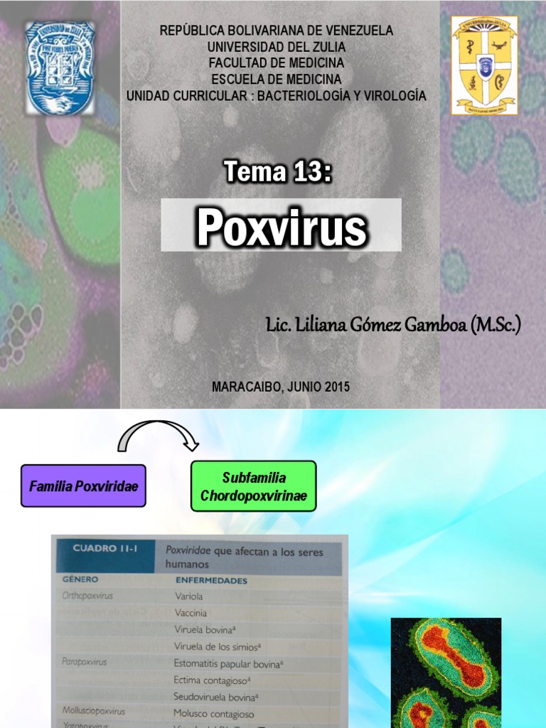 Tema 13 Poxvirus PDF | PDF | Viruela | Virus