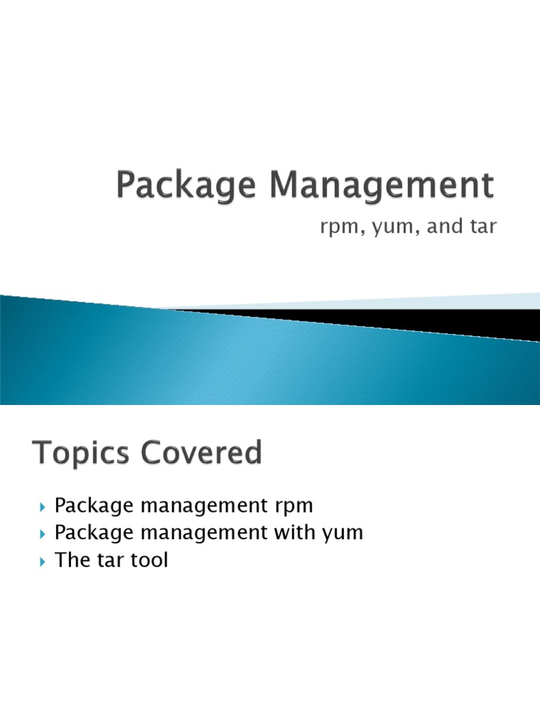 RPM, Yum, and Tar | PDF | Computer File | Unix Software