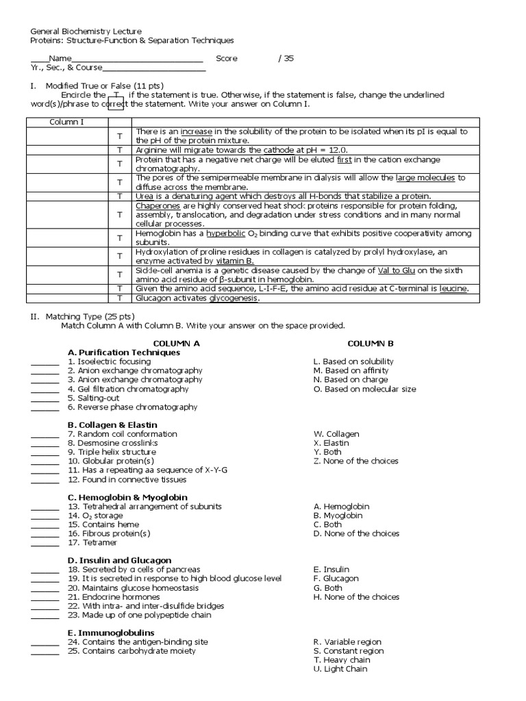 Protein Structure & Biochemical Techniques | PDF | Proline | Proteins