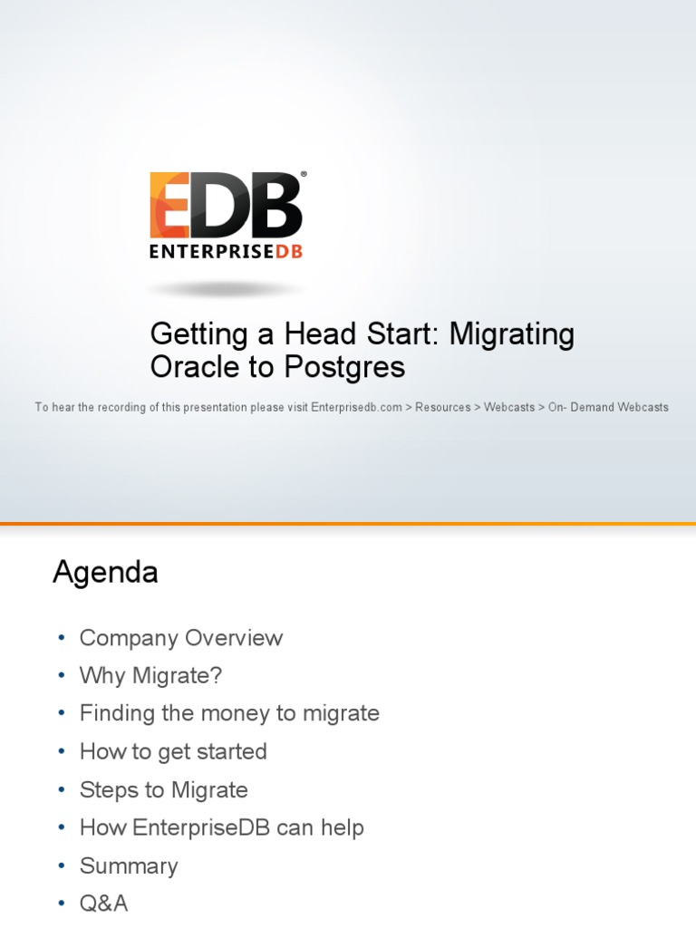 Migrating Oracle To PostgreSQL 892 | PDF | Pl/Sql | Data Management ... Migrating Oracle To PostgreSQL 892 | PDF | Pl/Sql | Data Management ...