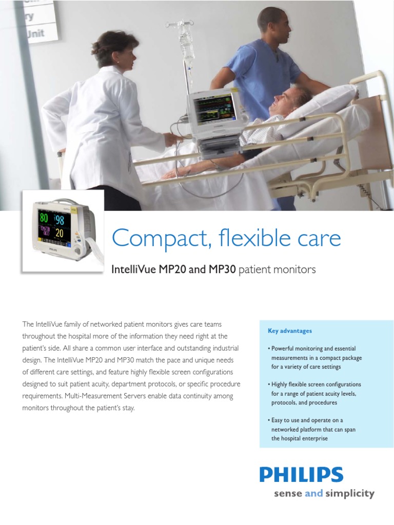 Philips IntelliVue MP20 MP30 Brochure | PDF | Monitoring (Medicine ...