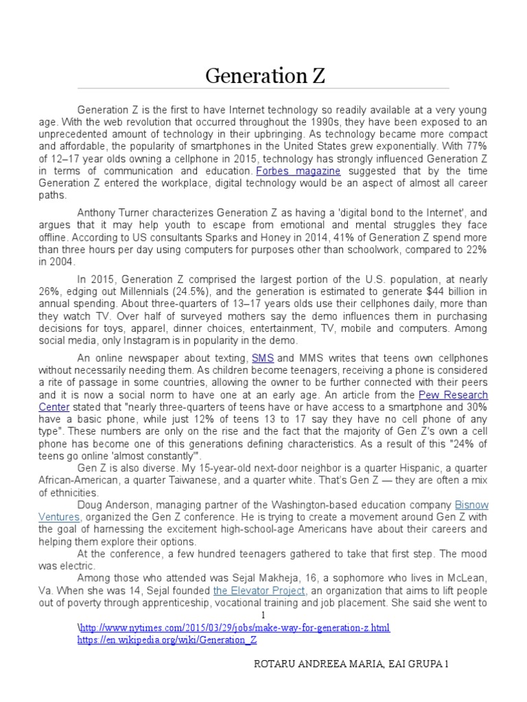 Generation Z: Forbes Magazine | PDF | Communication | Further Education