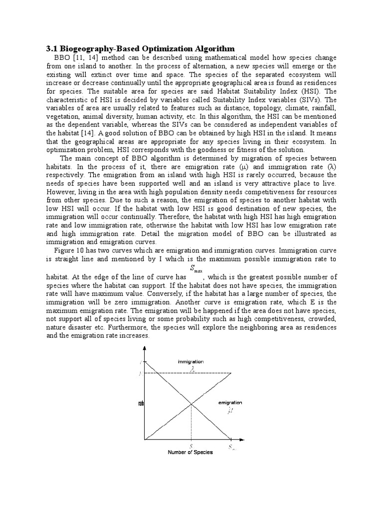3.1 Biogeography-Based Optimization Algorithm | PDF | Applied ...