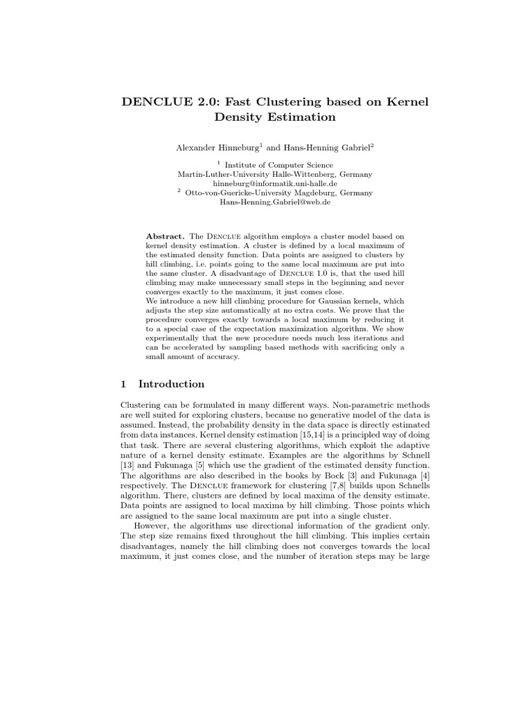 Fast Clustering Algorithm Based On Kernel Density Estimation With Automatic Step Size Adjustment