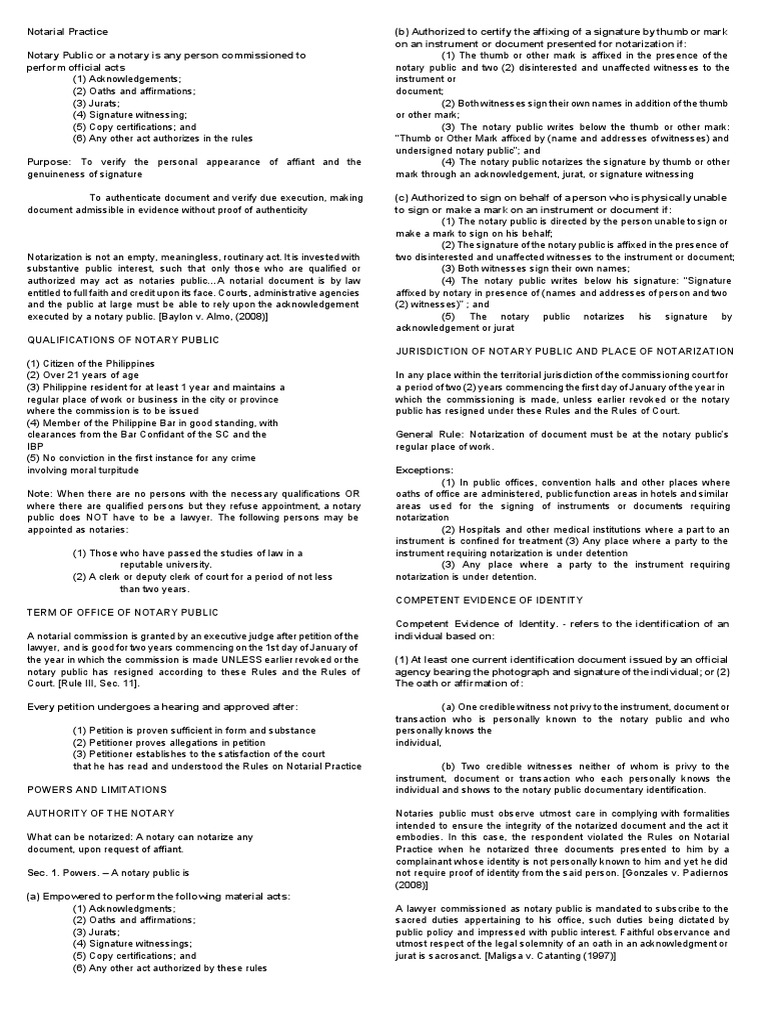 Notarial Practice | Download Free PDF | Notary Public | Government ...