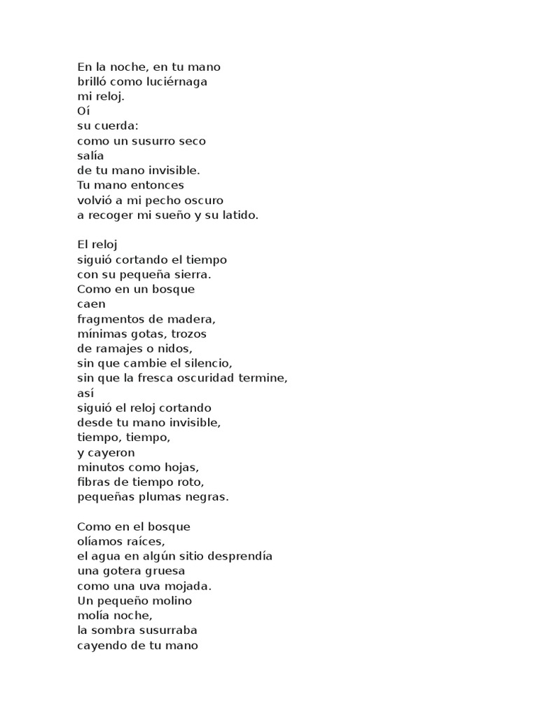 Oda A Un Reloj en La Noche | PDF
