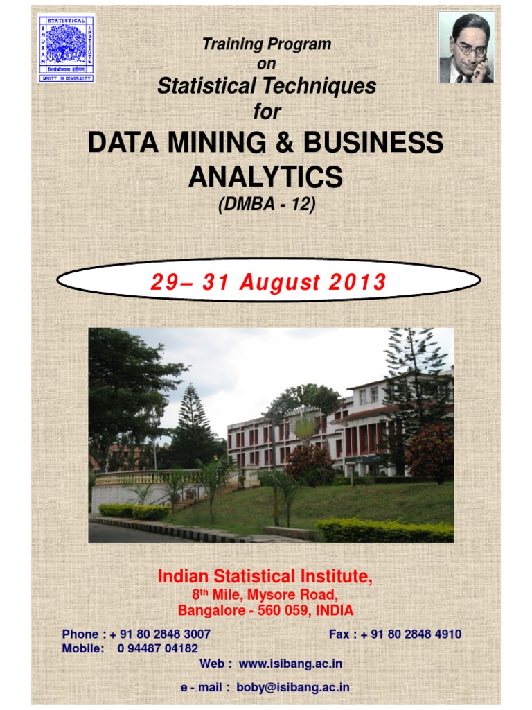 Data Mining & Business Analytics: Statistical Techniques For | Download ...