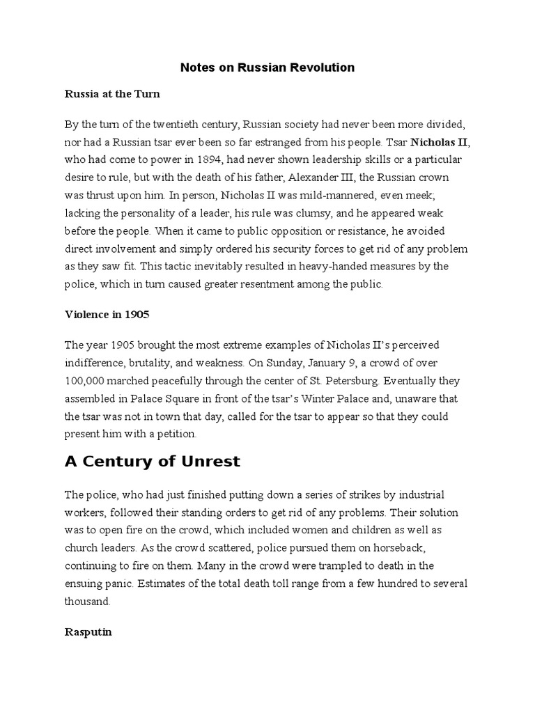 Key Events of the Russian Revolution | PDF | Vladimir Lenin | Bolsheviks