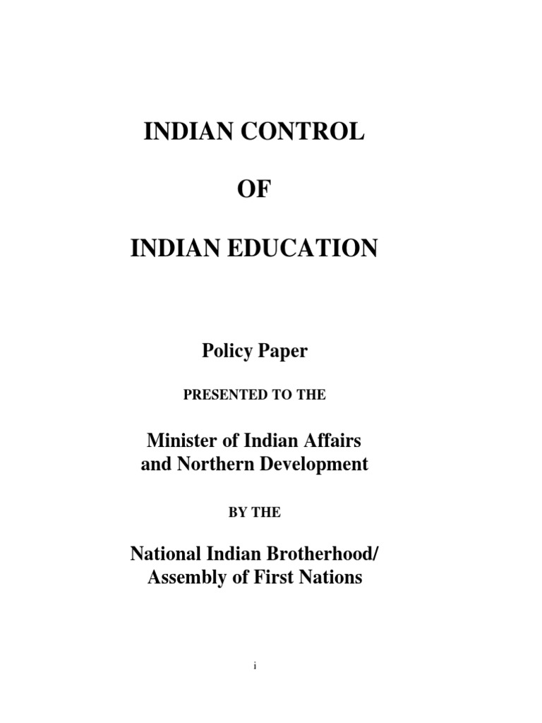 Indian Control of Indian Education | PDF | School Counselor | Curriculum